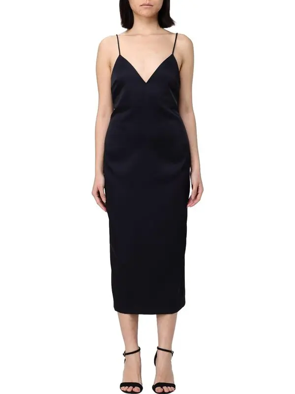 TWINSET Duchesse Midi Dress - Black