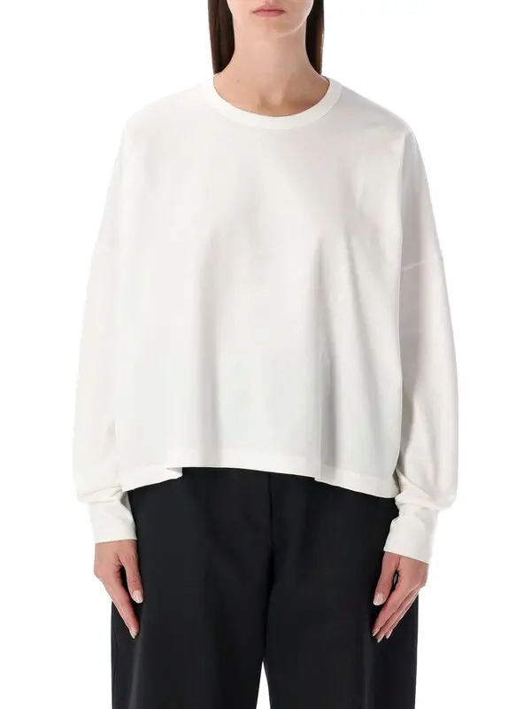 Studio Nicholson Oversized Cotton Long Sleeve T-shirt - White