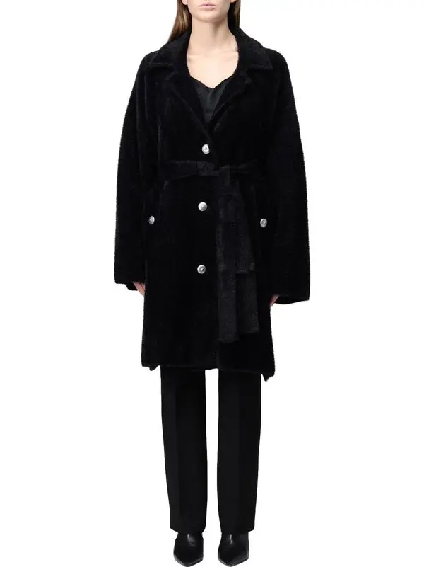 Pinko Fur Coat - Black