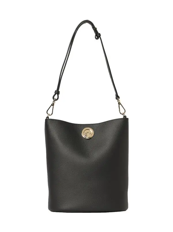 COCCINELLE Nikla Grained Leather Bucket Bag - Black