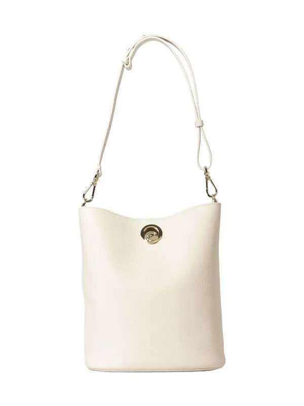 COCCINELLE Nikla Grained Leather Bucket Bag - Milk