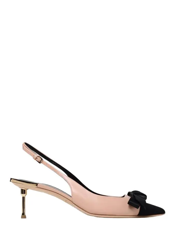 Elisabetta Franchi Slingback Pumps With Bow Detailing - Pink