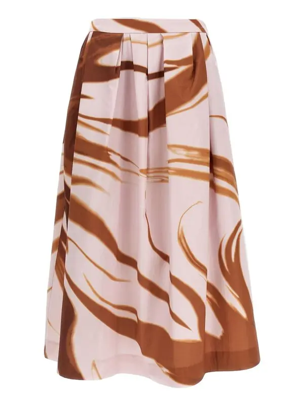 Dries Van Noten Printed Pleated Skirt - Multicolor