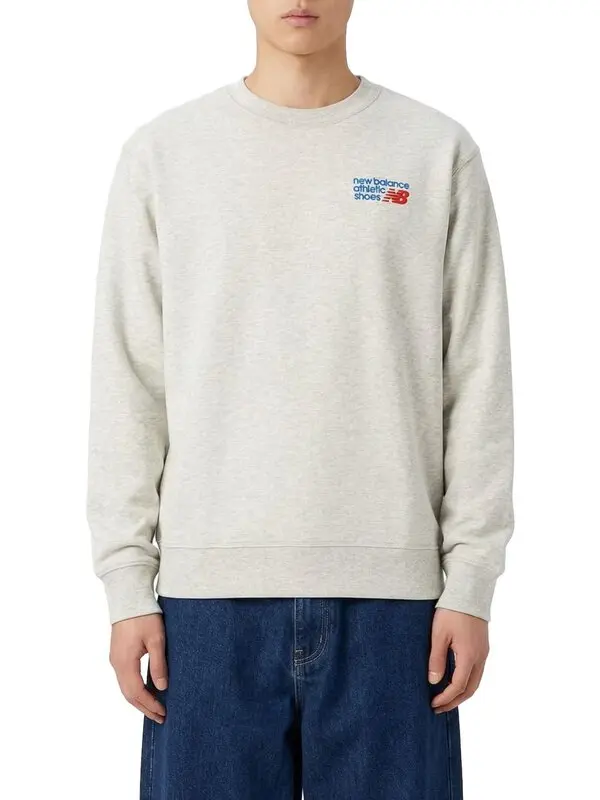 NEW BALANCE Cotton Crewneck Sweatshirt With Embroidered Logo - Multicolor