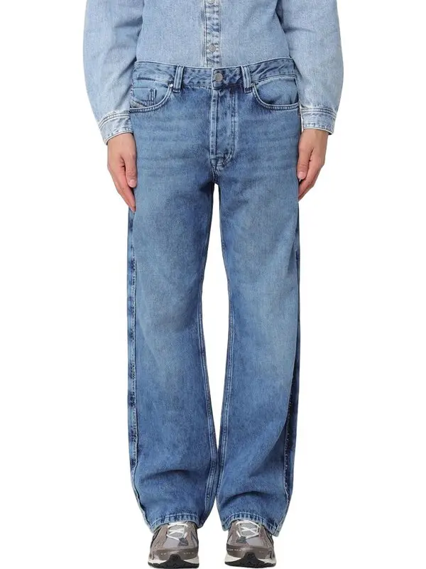 DIESEL® Larkeebeex Straight Fit Cotton Denim Jeans - Blue