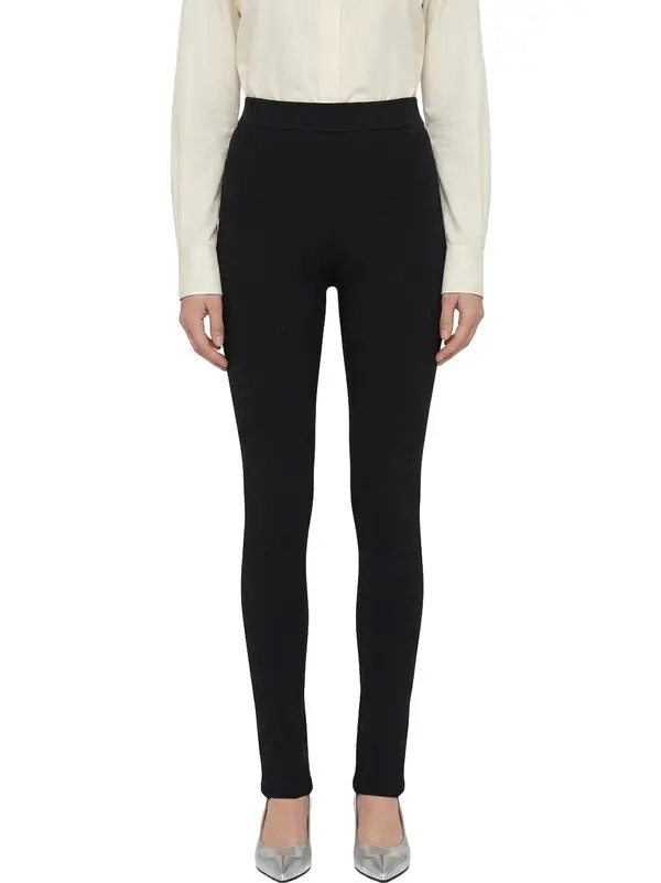 JIL SANDER Stretch Virgin Wool Leggings - Grey