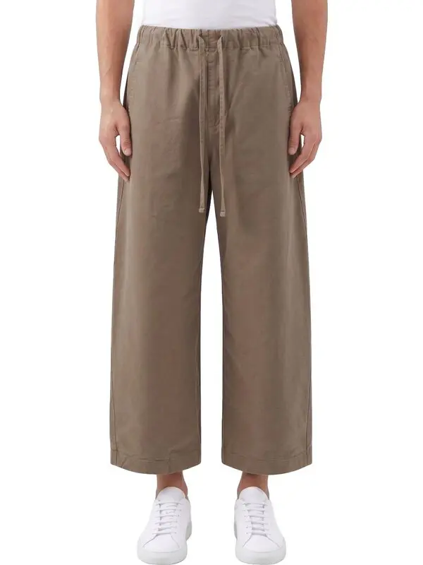 ENTIRE STUDIOS Wide Leg Cotton Trousers - Grey