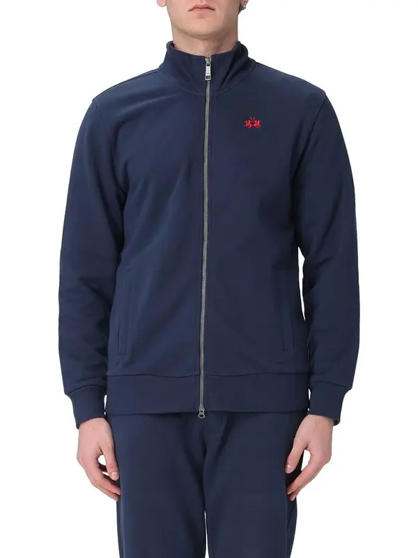 LA MARTINA Cotton Zip Up Sweatshirt - Blue