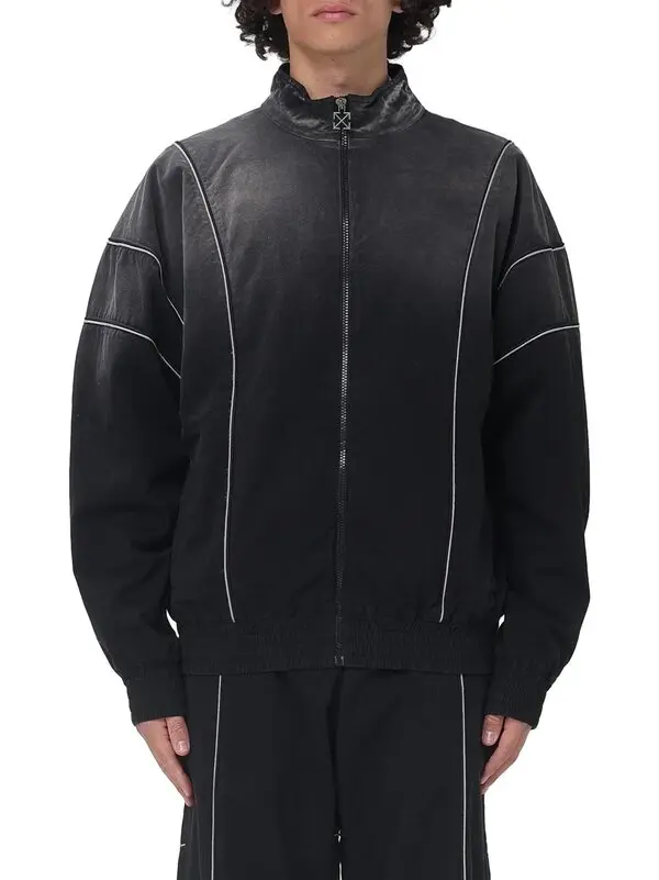 Off-White Faded Effect Track Top - Black