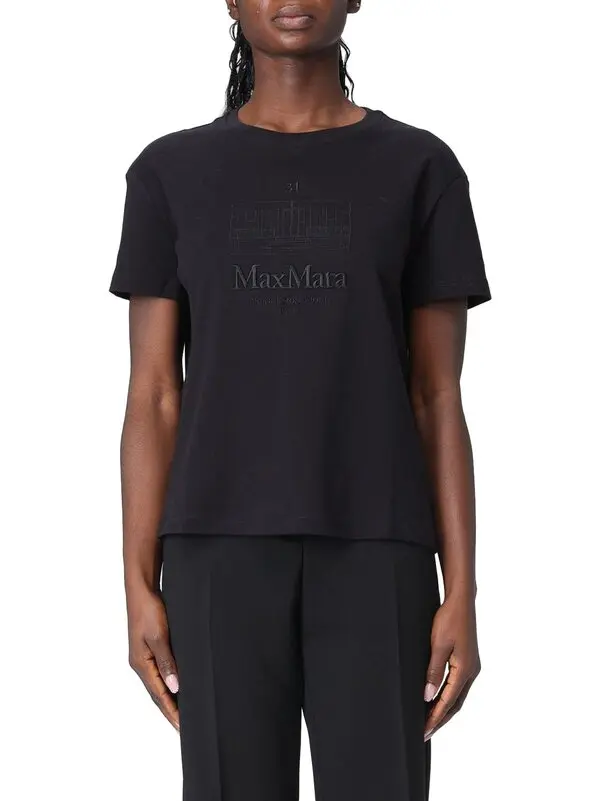 Max Mara Embossed Graphic T-shirt - Black