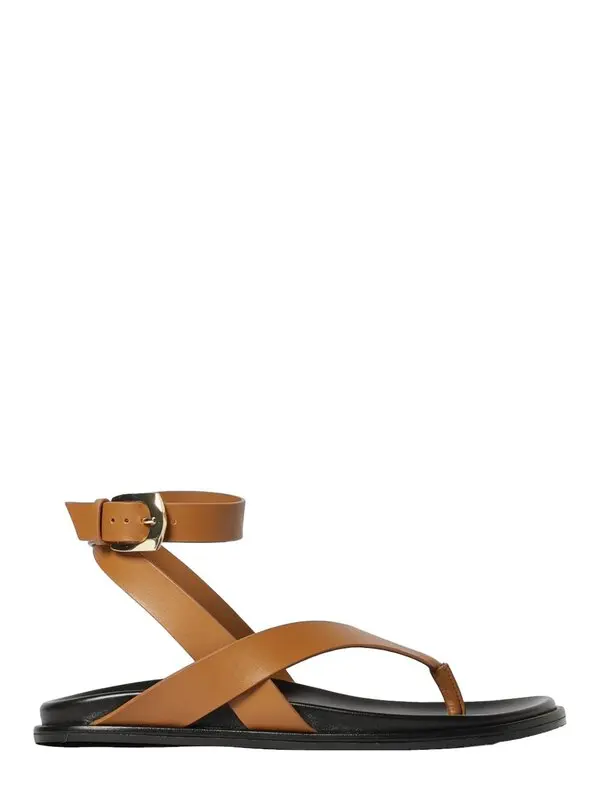 STUART WEITZMAN Mary Kate Python Print Leather Sandals - Beige