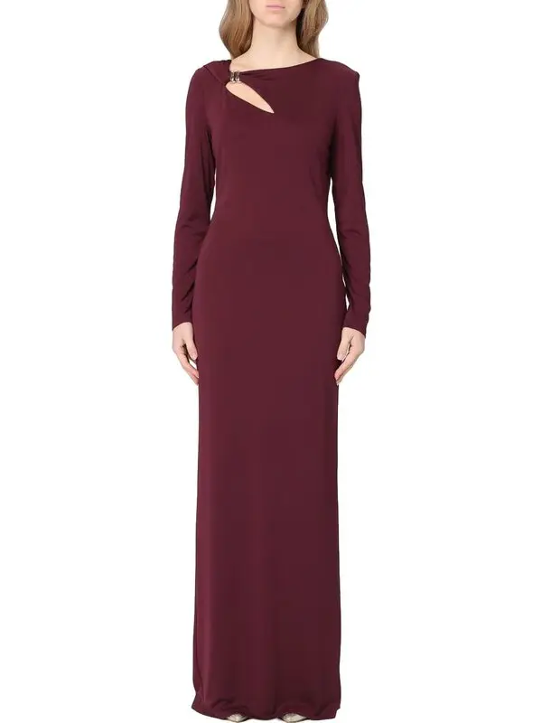 Ralph Lauren Long Sleeve Maxi Dress With Cut Out Detail - Violet
