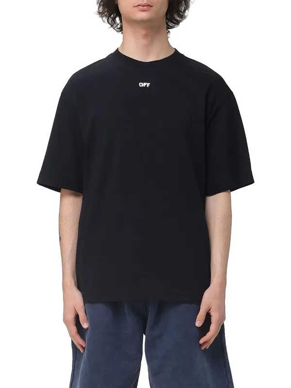 Off-White Crew-neck T-shirt In Cotton - Black