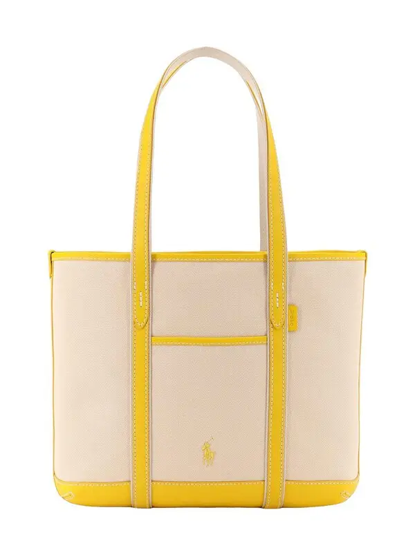 Polo Ralph Lauren Canvas And Leather Bag - Yellow