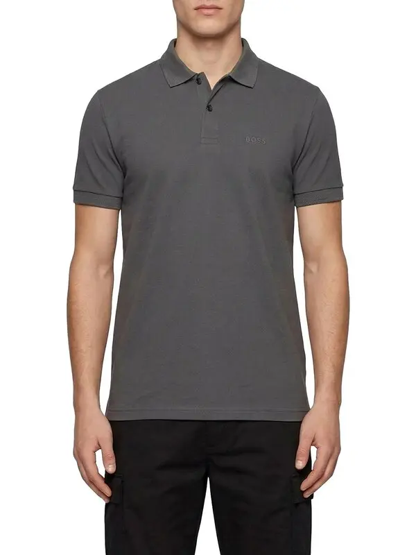 BOSS Cotton Polo Shirt - Grey