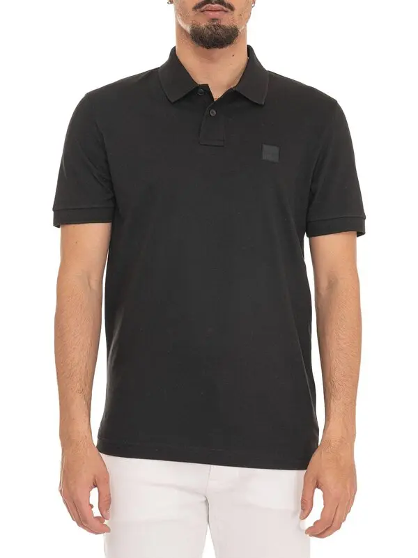 BOSS Basic Cotton Polo Shirt - Black