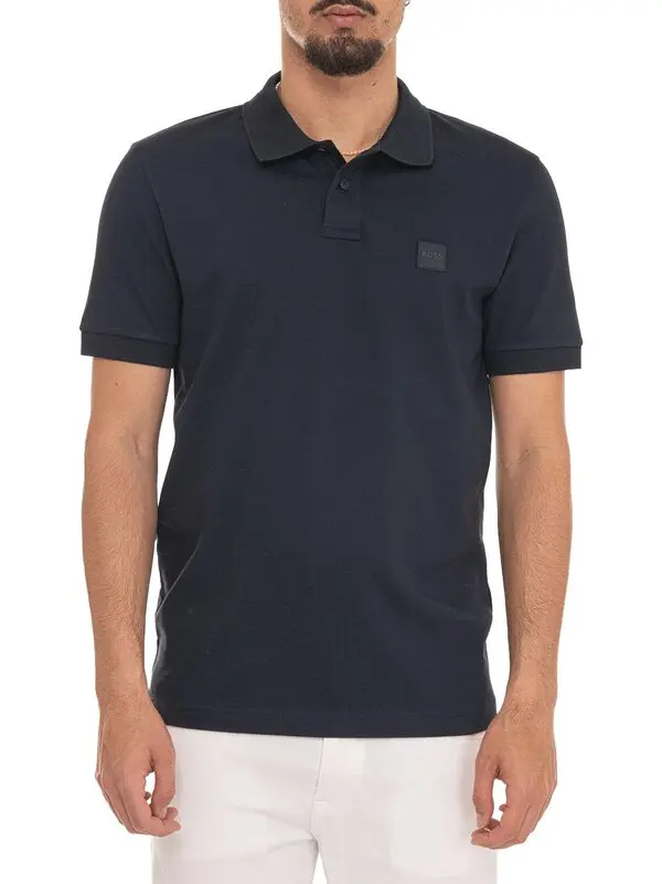 BOSS Basic Cotton Polo Shirt - Blue 1
