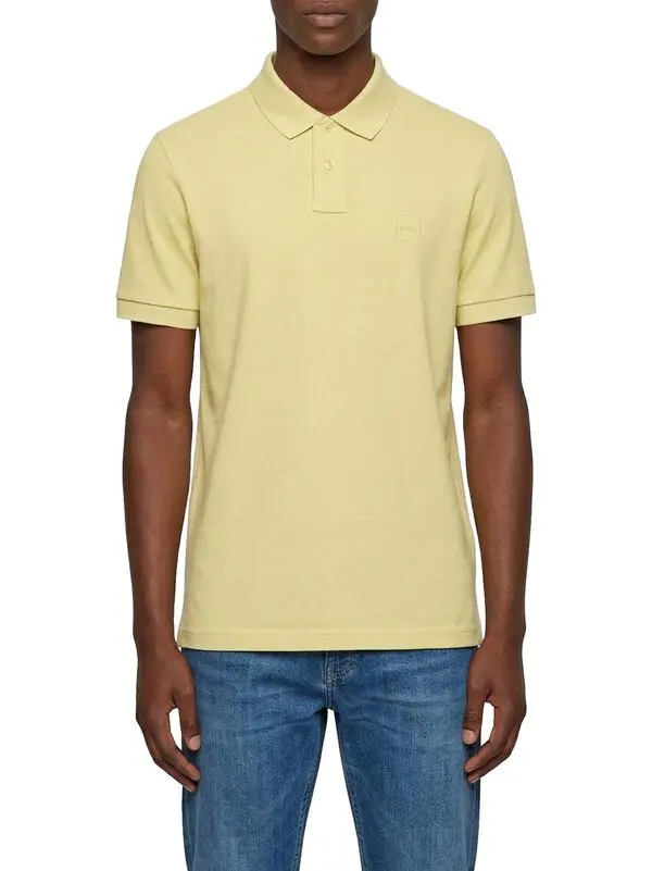 BOSS Basic Cotton Polo Shirt - Yellow