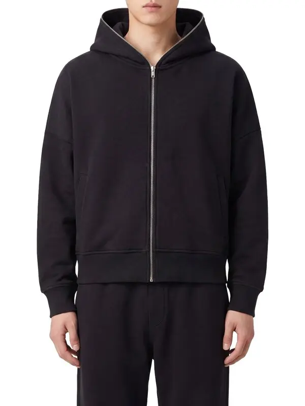 ENTIRE STUDIOS Cotton Zip-up Hoodie - Black