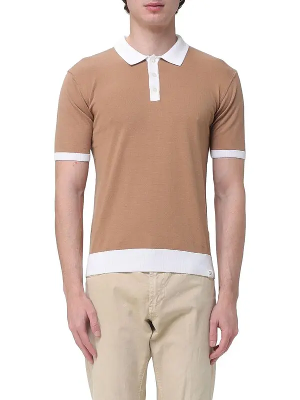 Peuterey Cotton Knit Polo Shirt - Camel