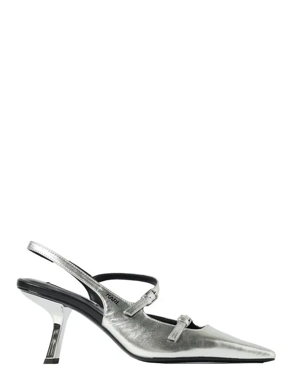Karl Lagerfeld Slingback Pumps - Silver