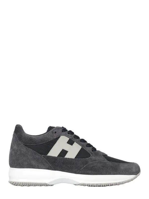 Hogan Interactive Suede And Nylon Sneakers - Blue
