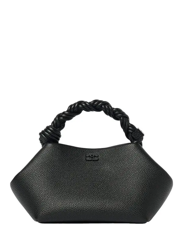 GANNI Twisted Handle Handbag - Black