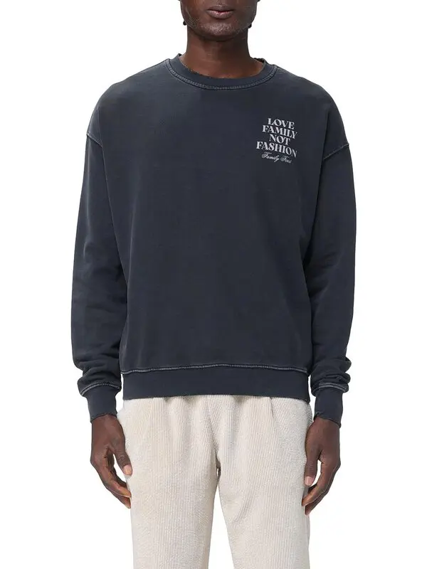 FAMILY FIRST Sweatshirt With Graphic Print - Grey