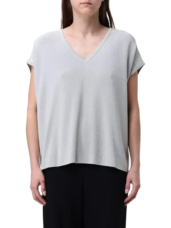 Fabiana Filippi Cotton Blend V-neck Sweater - Sky
