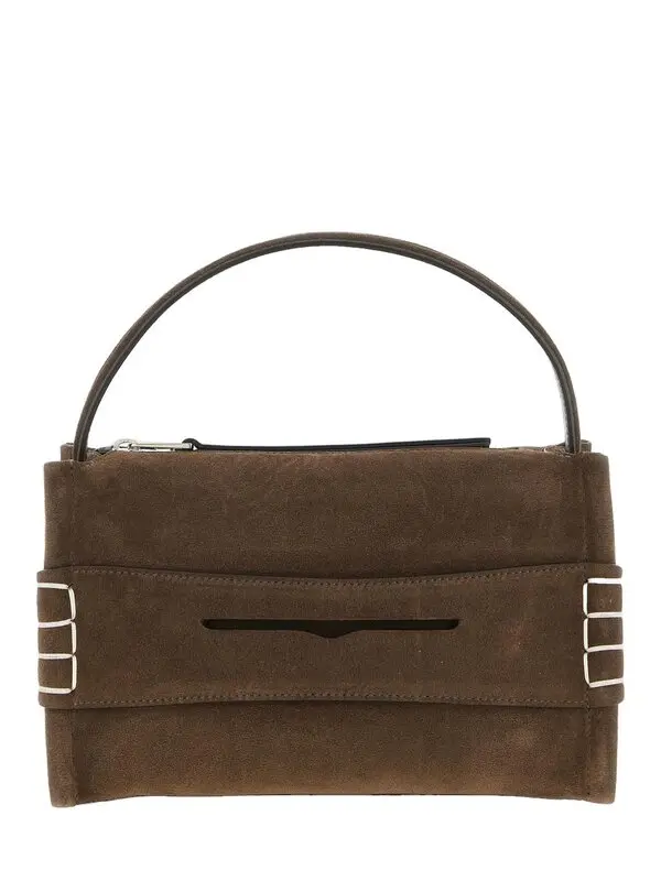 JW Anderson Loafer Suede Bag - Brown