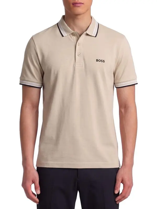 BOSS Basic Cotton Polo Shirt - Camel
