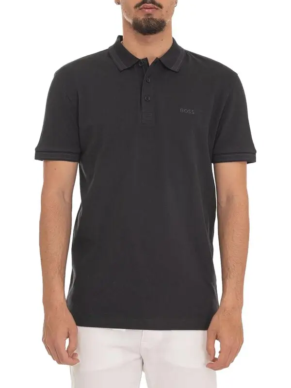 BOSS Basic Cotton Polo Shirt - Navy