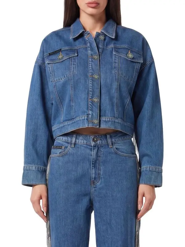 Philipp Plein Embellished Jacket - Denim