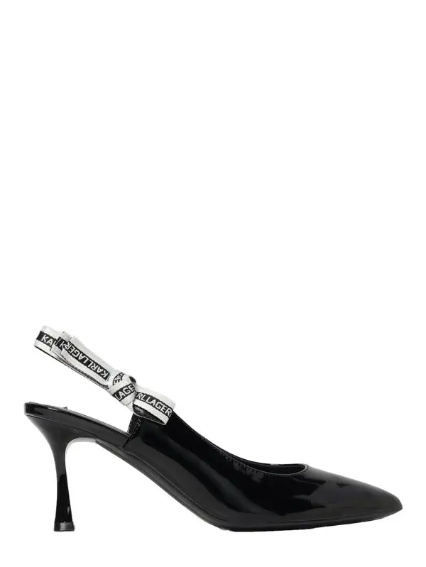 Karl Lagerfeld Slingback Court Shoes - Black