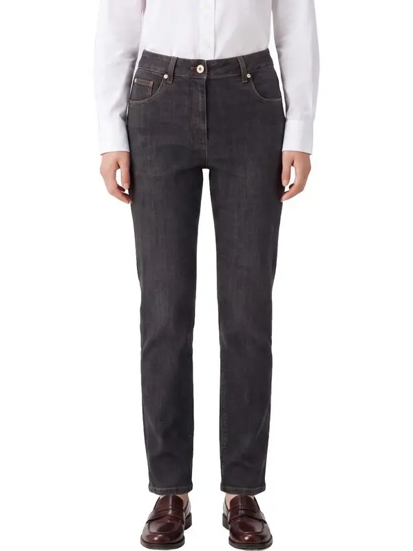 Brunello Cucinelli Skinny Fit Jeans - Grey