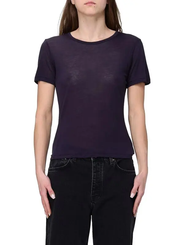 ANINE BING Sylvie Wool Blend T-shirt - Blue