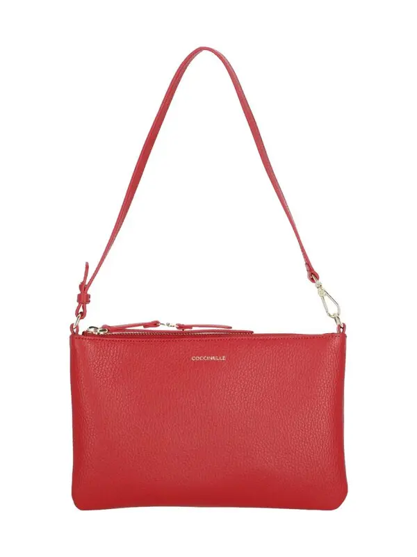 COCCINELLE C-easy Hammered Leather Pouch - Red