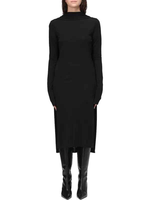 TOTEME High Neck Long Sleeve Dress - Black