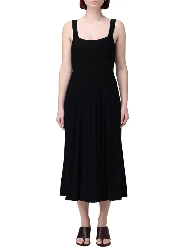 Staud Ellison Stretch Jersey Midi Dress - Black
