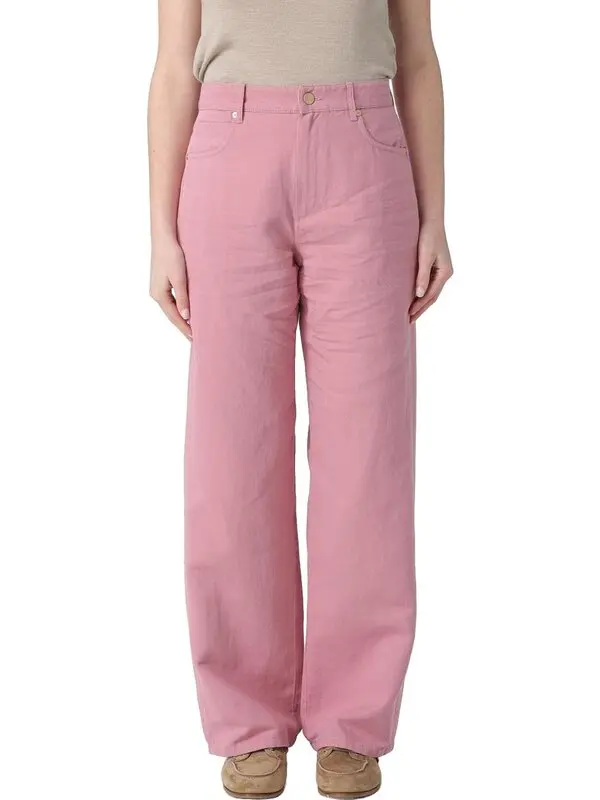 Max Mara Cotton And Linen Trousers - Peony