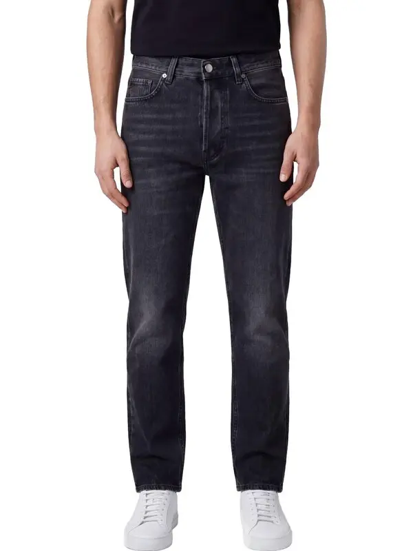 HAIKURE Straight Cotton Denim Jeans - Black