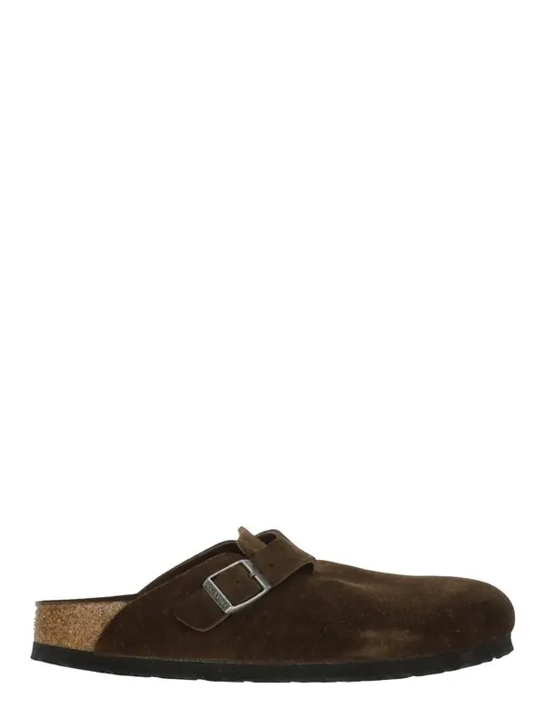 BIRKENSTOCK Boston Suede Mules - Brown