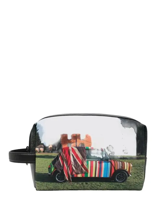 Paul Smith Mini At Langar Hall Print Travel Case In Recycled Polyester - Multicolor