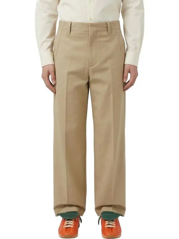 Jacquemus Cotton Wide-leg Trousers - Beige
