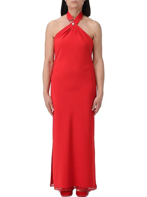 Moschino Halter Neck Dress With Embellishment - Red