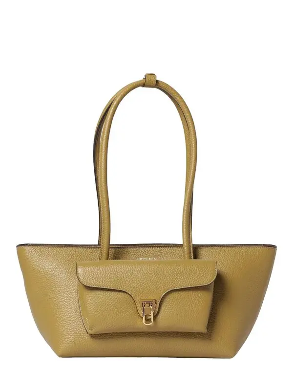 COCCINELLE Grained Leather Beat Double Bag - Green