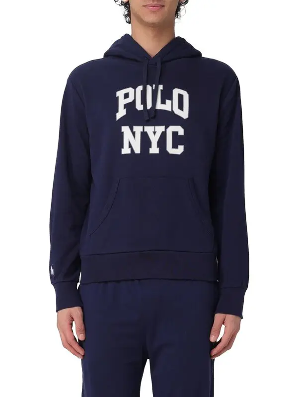 Polo Ralph Lauren Cotton Blend Hoodie With Logo - Blue