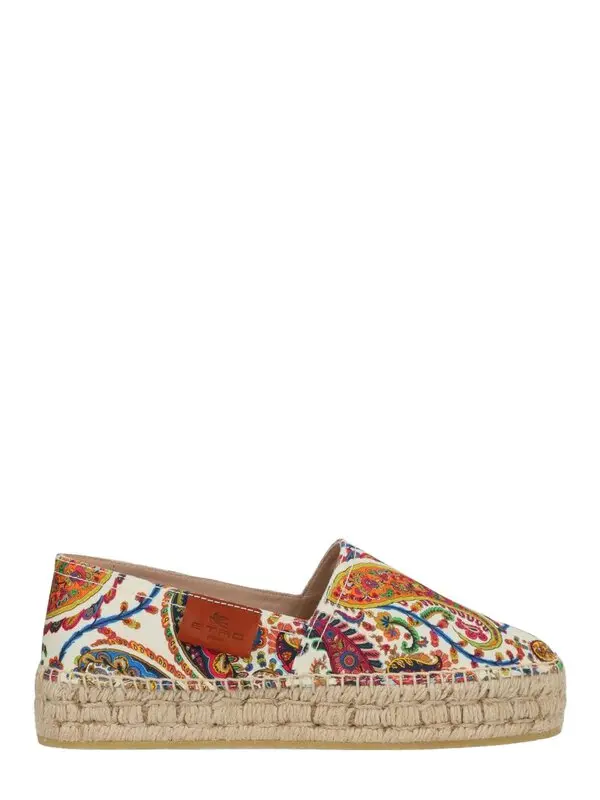 Etro Paisley Print Cotton Espadrilles - Multicolor