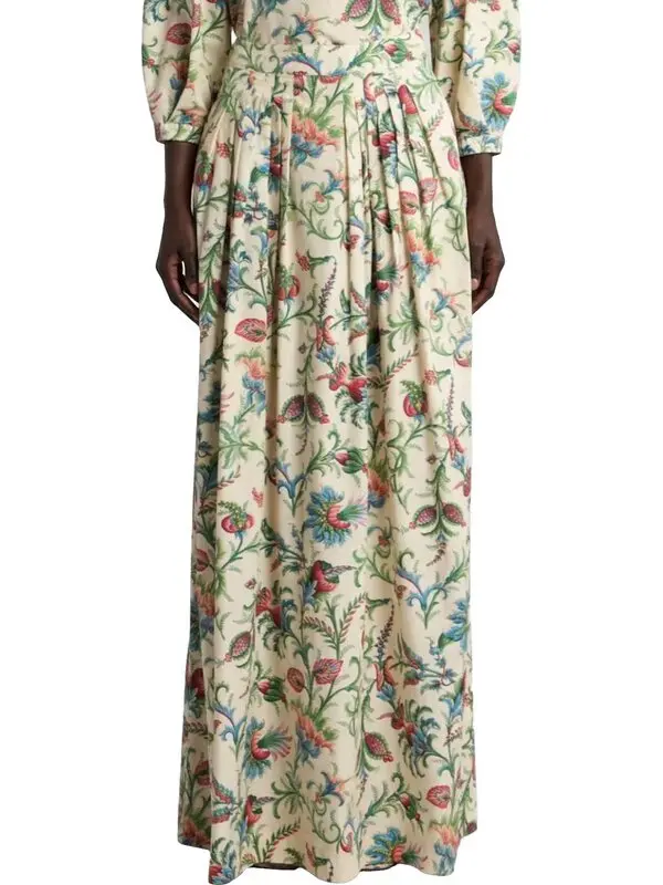 Etro Long Skirt In Cotton With Paisley Print - Multicolor
