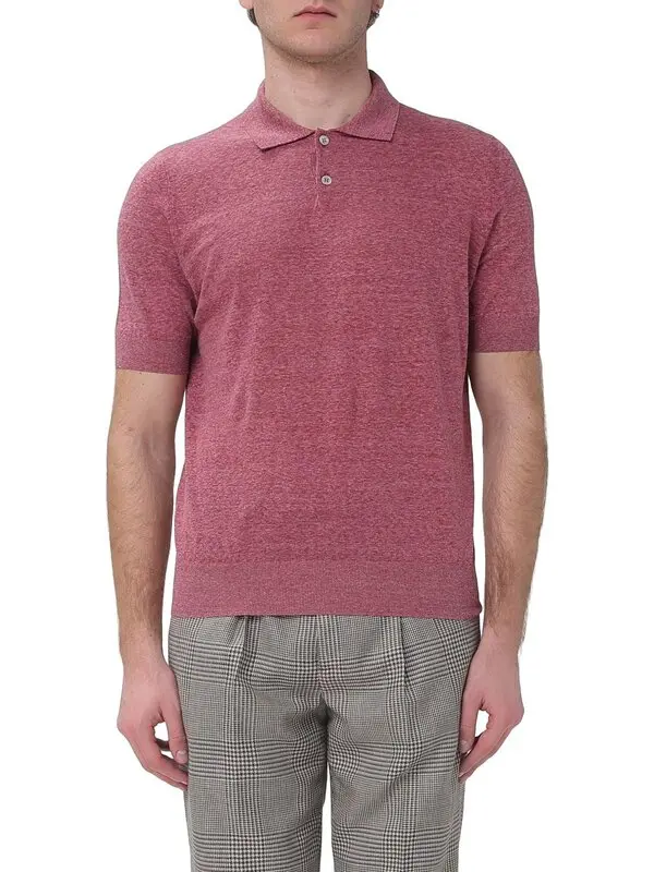 Brunello Cucinelli Knitted Polo Shirt - Pink